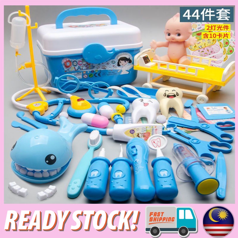 Dentist Toys Doctor Pretend Play Set Kids Uniform Role Play Mainan ...