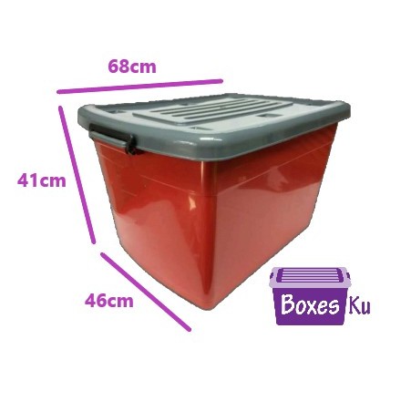 90L PLASTIC STORAGE BOX WITH WHEELS | Shopee Malaysia
