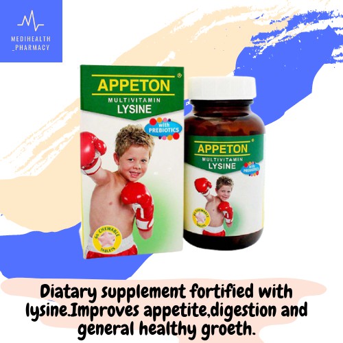 Appeton Multivitamin Lysine with Prebiotics (60's) Chewable tablets ...