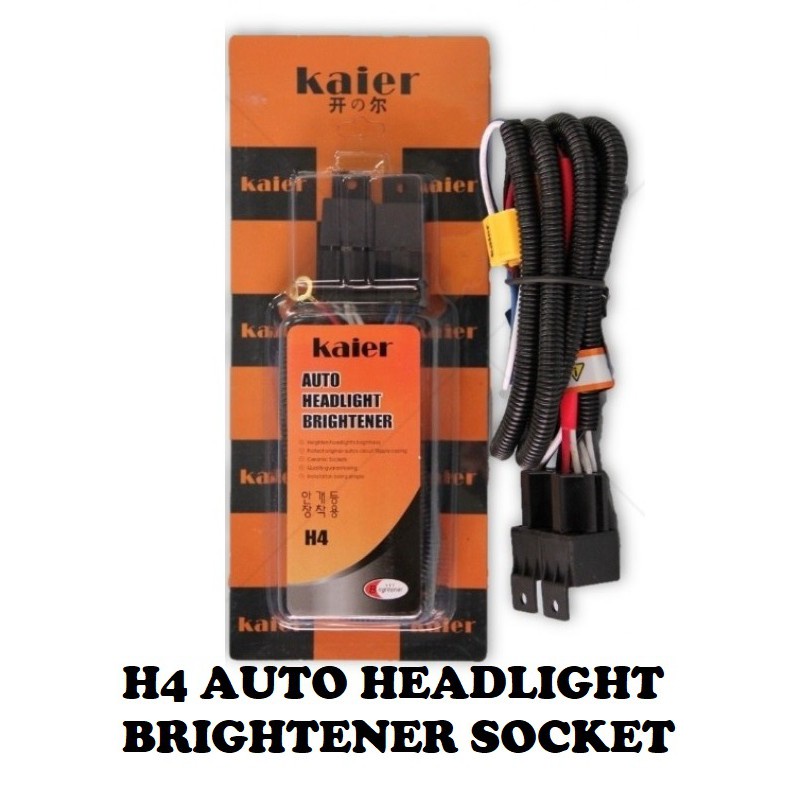 Universal H4 Wire Kit car headlamp headlight Head Lamp Socket Relay ...