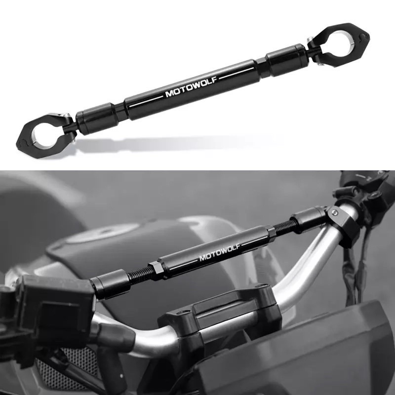 MOTOWOLF Motorcycle Handlebar Cross Bar Universal CNC Aluminum 7/8 ...