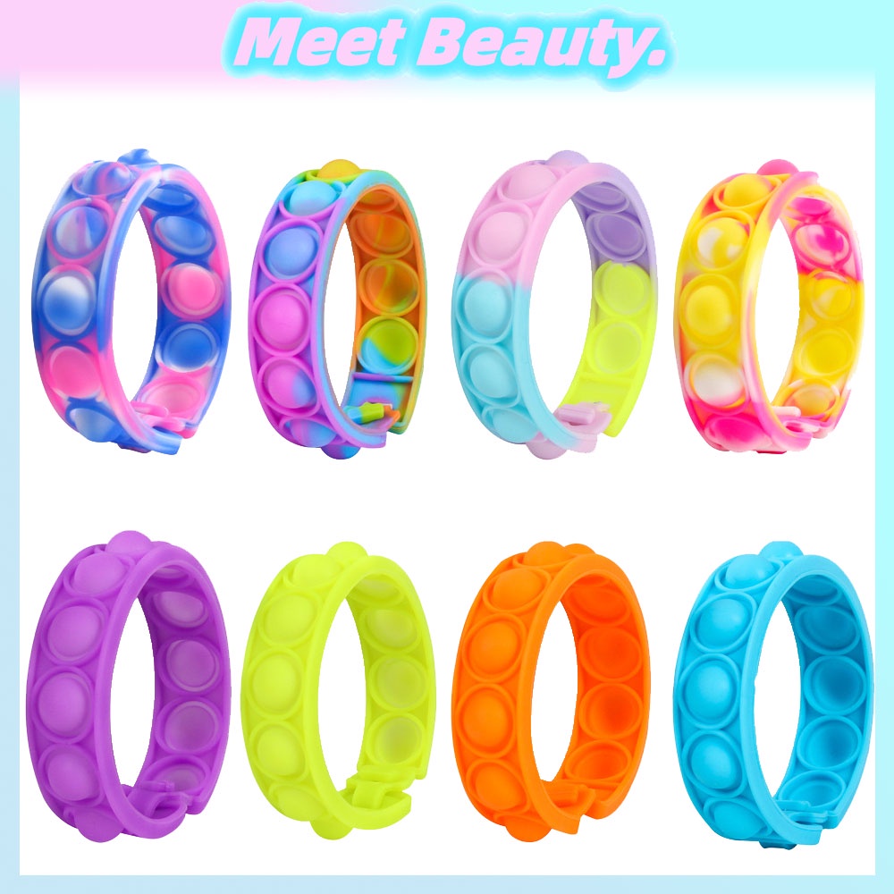 New Push Pop It Wristband Fidget Toy Kids Toy Push Portable Bubble ...