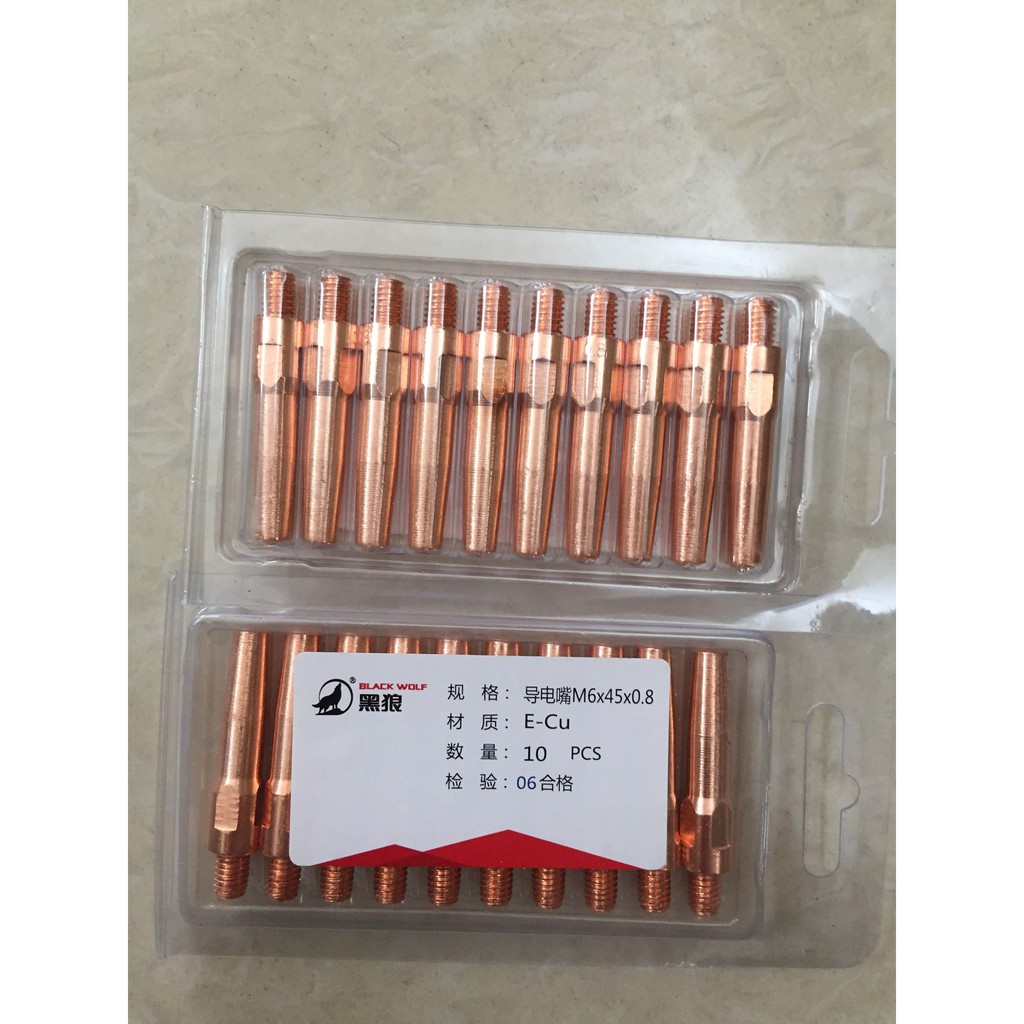 Mig Pana M6*45 Black wolf welding nozzle (genuine wolf) pack of 10 ...