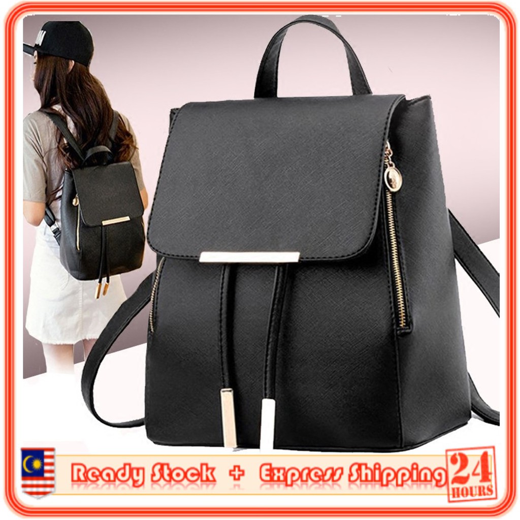MILANDO Women Ladies PU Leather Backpack Casual Quilt Rucksack Bag ...