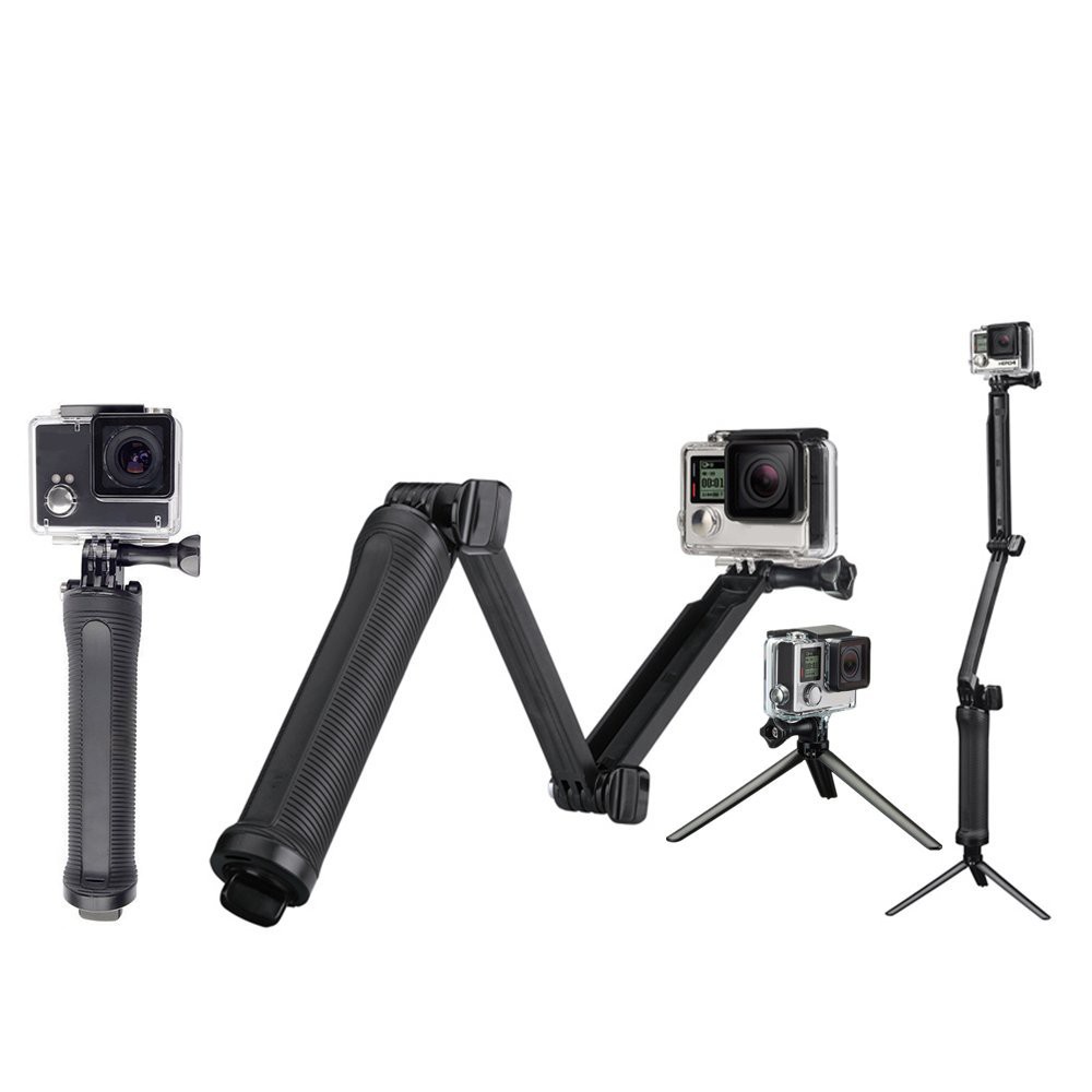 Waterproof 3 Way Monopod Extension Arm Hand Grip Pole Tripod Handheld ...