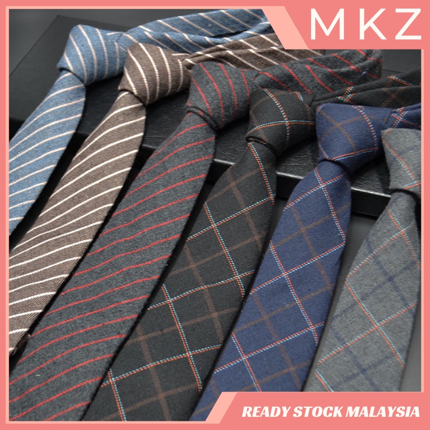 READY STOCK Premium Design Neck Ties Men's Cotton Wool Linen Business ...