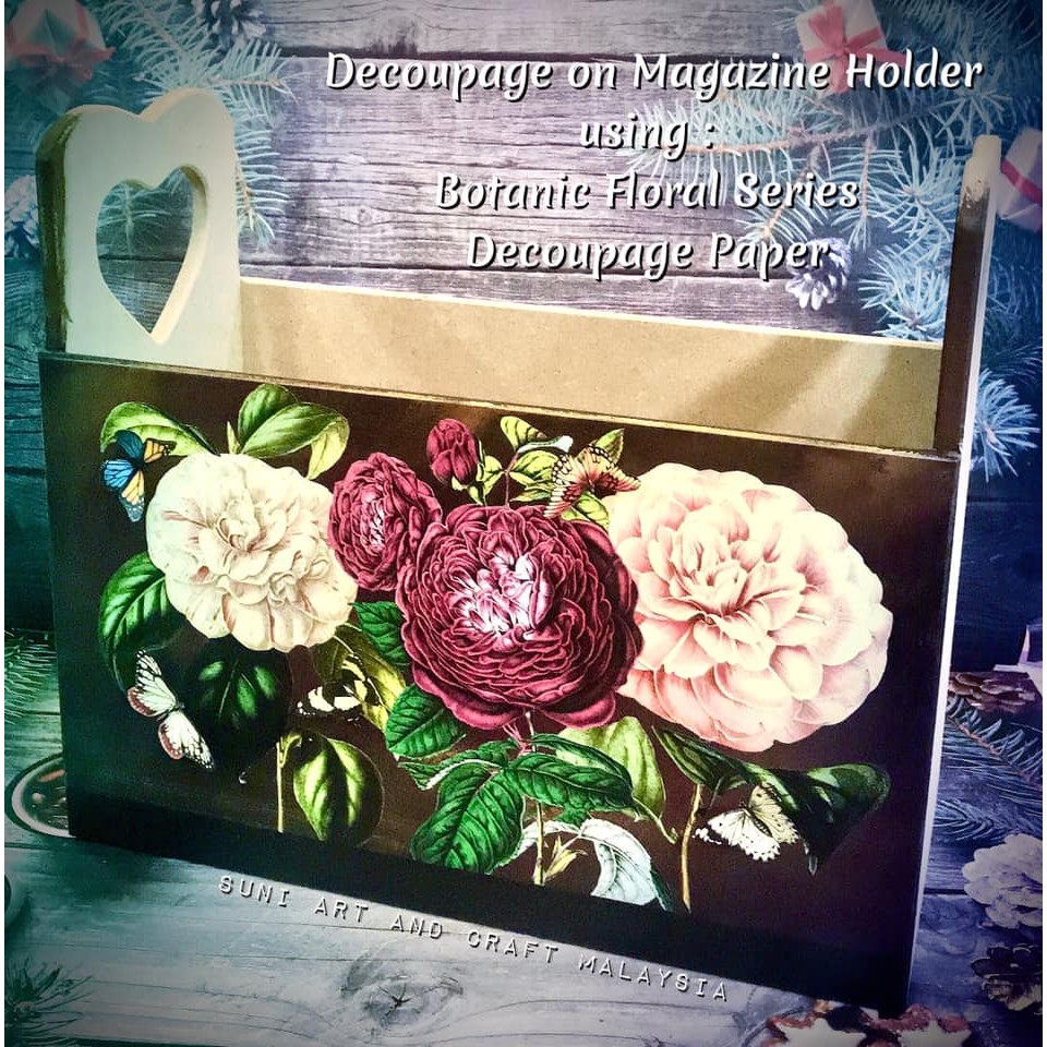 SuNi Art and Craft Malaysia Botanic Floral Series Decoupage Paper 1 pcs ...