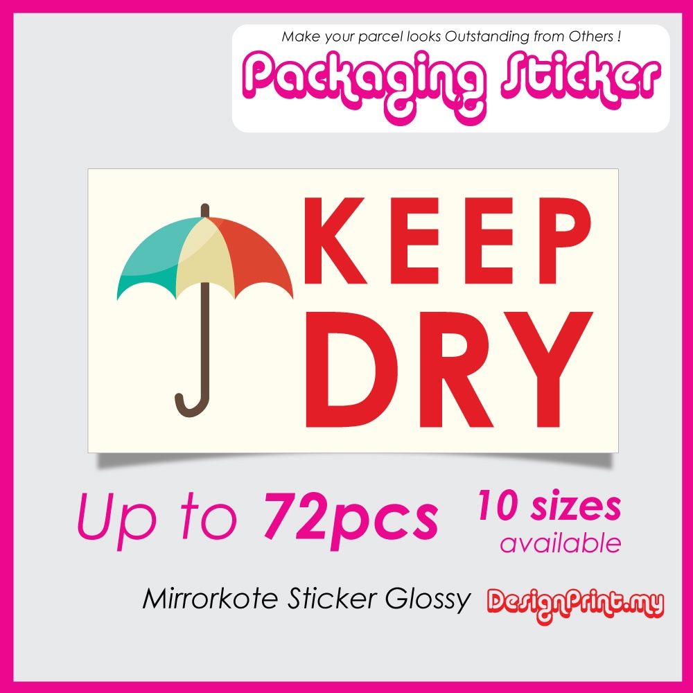 Keep Dry Packaging Fragile Sticker | Stiker Pastikan Sentiasa Kering ...