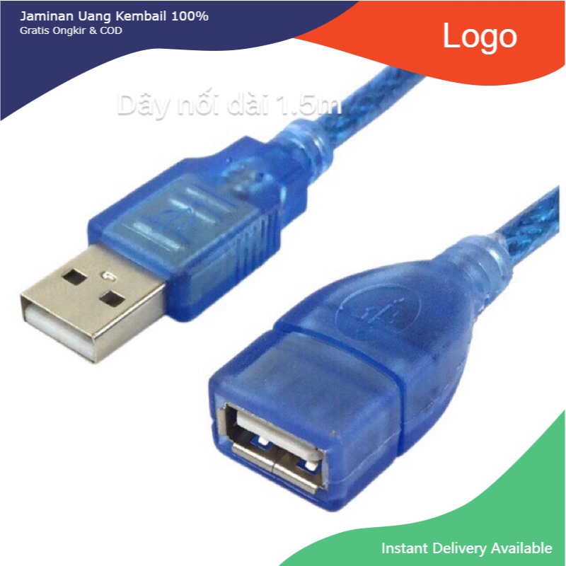 Usb extension cord 1.5m, 3m, 5m, 10m blue anti-interference, quality ...