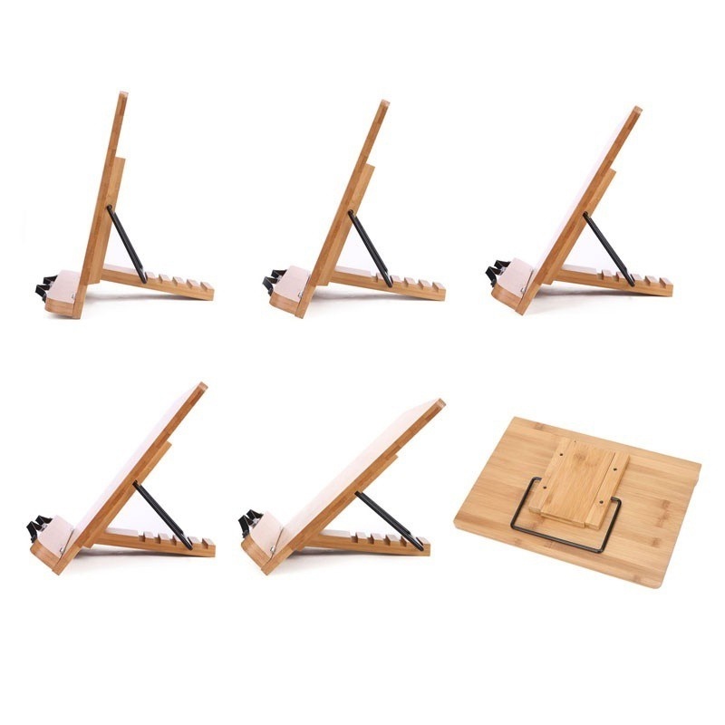 Adjustable Portable Wooden Reading Stand Book Holder Support Document ...