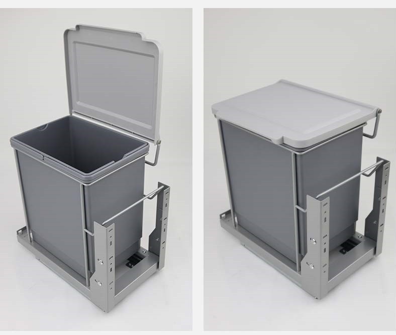 Built-in Kitchen Trash Can Waste Bin Hide Style Pull Out Dustbin Modern ...