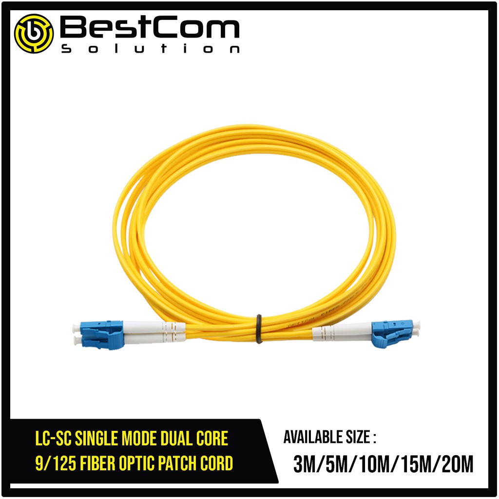 LC-SC SINGLE-MODE DUAL CORE FIBER OPTIC PATCH CORD | Shopee Malaysia