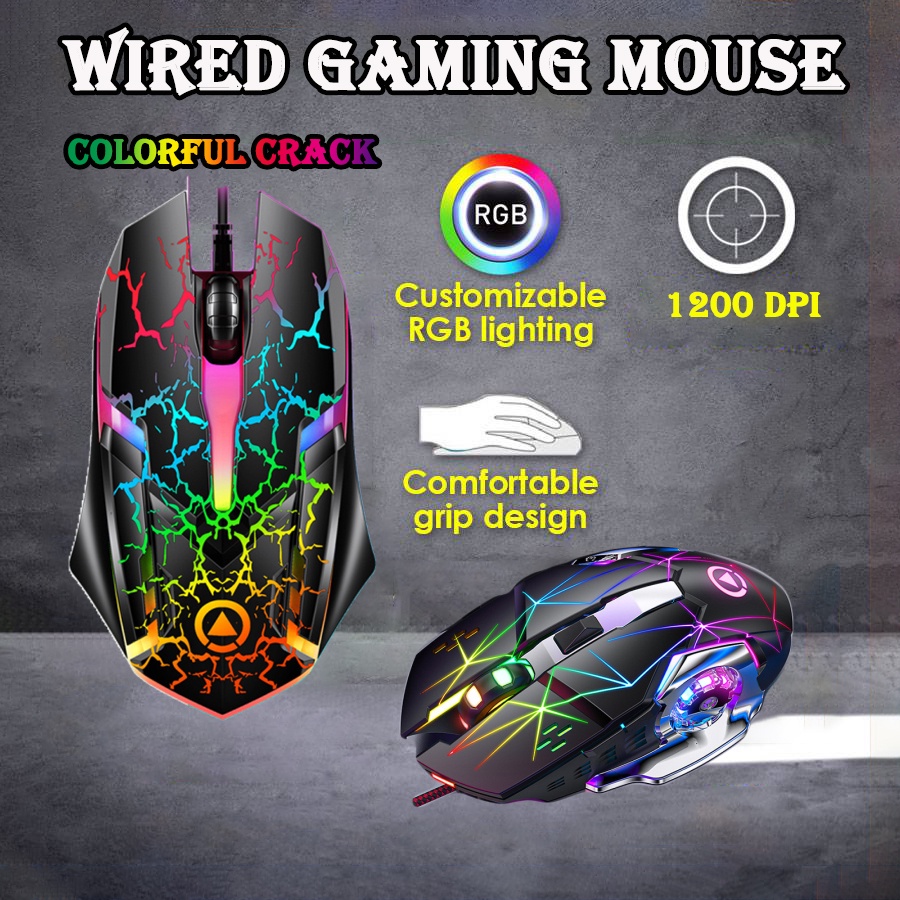 USB Mouse Gaming Wired Optical 3 Buttons Game Mice For PC Laptop ...