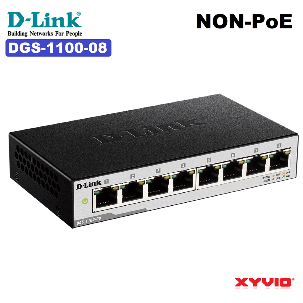 D-LINK DGS-1100-05 / DGS-1100-08 8-Port / DGS-1100-08P 8-Port Gigabit ...