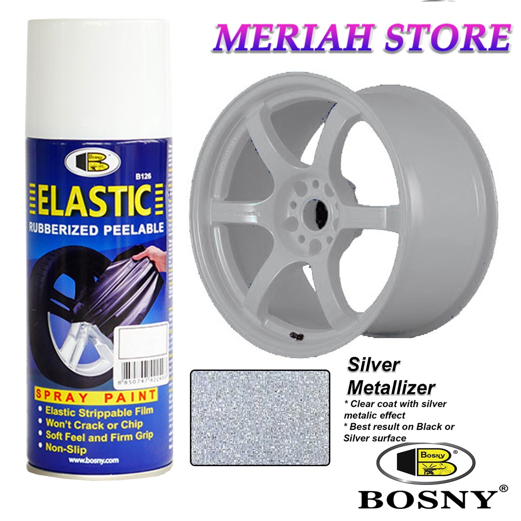 Bosny E500 Silver Metallizer Elastic Dip Rubber Plasti Dip Coating ...