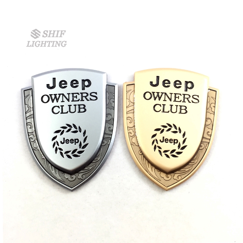 1 x Metal New JEEP OWNERS CLUB Logo Car Decorative Side Rear Emblem ...