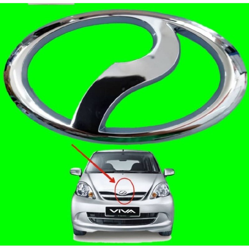 ORIGINAL Perodua Viva, Viva Elite Logo utk Depan dan Belakang. Part No ...