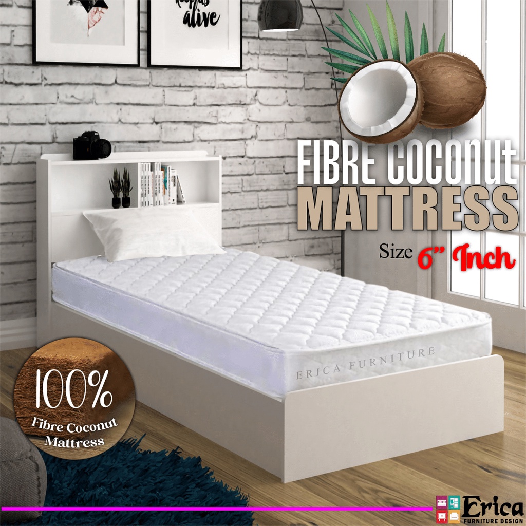 [Erica] Mastercoil Fibre Coconut Mattress - 6 Inches/ Single/ Super Single/ 10 Years Warranty ...