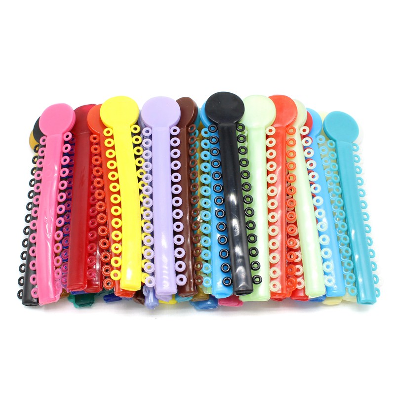 40 Sticks/Pack Dental Orthodontic Ligature Ties Elastomeric Colorful ...