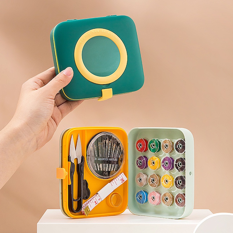 Portable sewing box home sewing kit hand sewing tool storage box ...