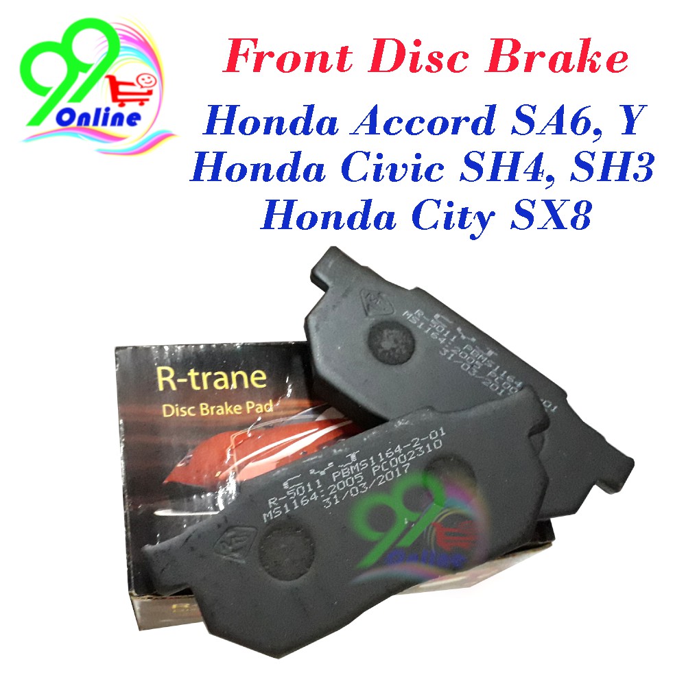 Honda Accord SA6,Y, Honda Civic SH4,3, Honda City SX8 Front Disc Brake ...
