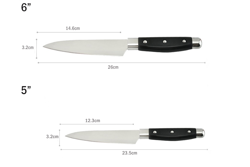 RIMEI Kitchen Knife Stainless Steel 5 / 6 / 8 Inch Cooking Knives With ...