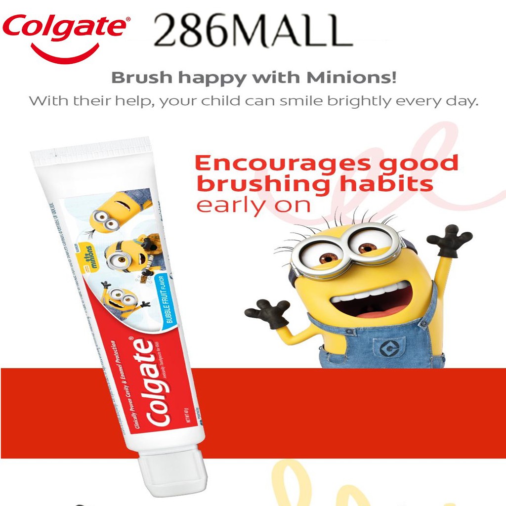 Colgate Kids Minion Toothpaste 40g [ 286MALL ] | Shopee Malaysia