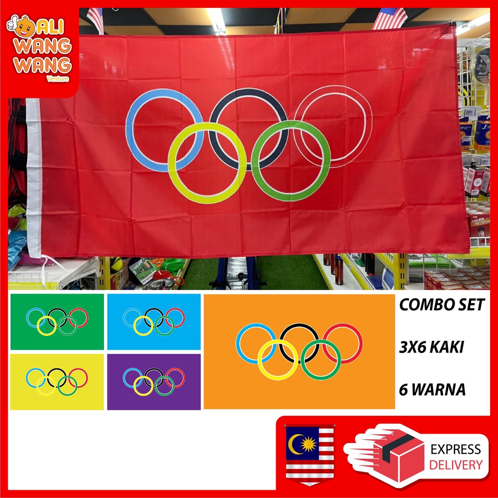 Bendera Rumah Sukan Olympik Combo 6 Warna Shopee Malaysia