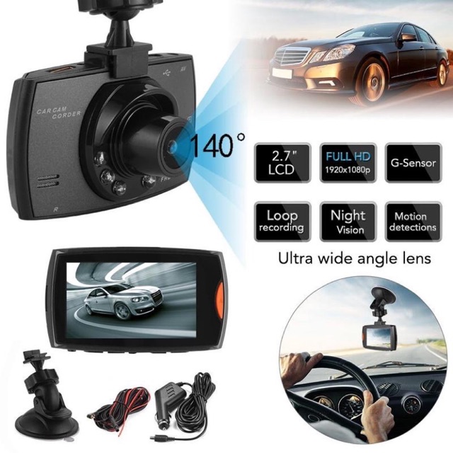 Full HD 1080p Dash Cam Driving DVR Night Vision Motion Detection ...