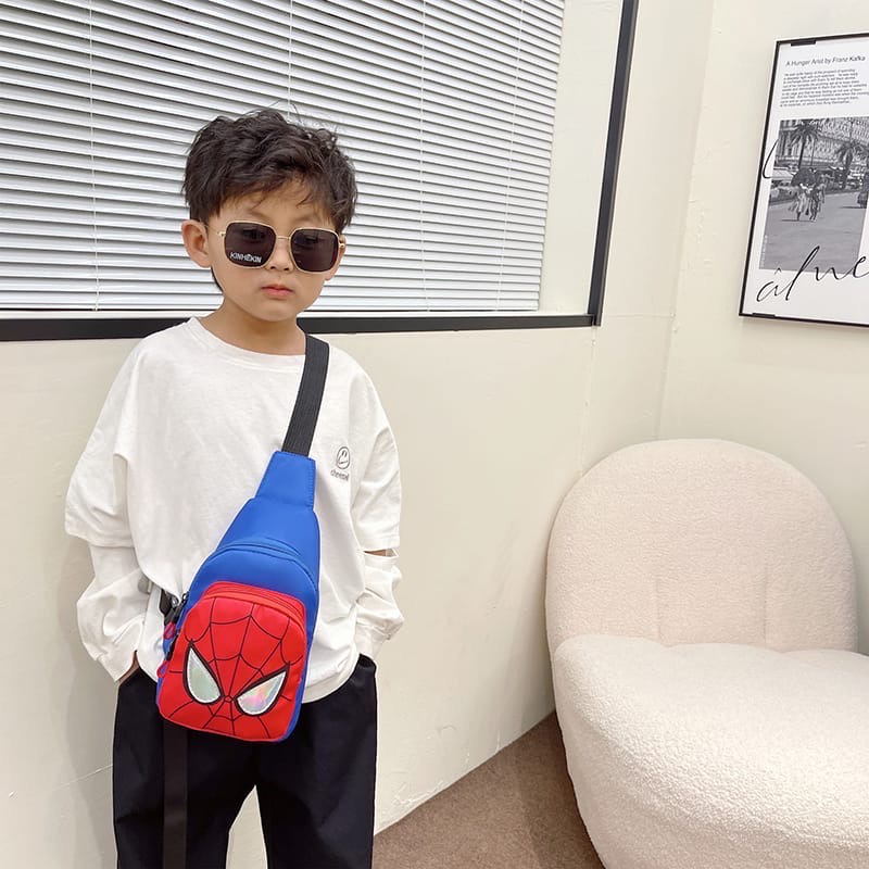 Kids Casual Spiderman Shoulder Bag Beg Budak Raya Lelaki Bag Raya Sling ...