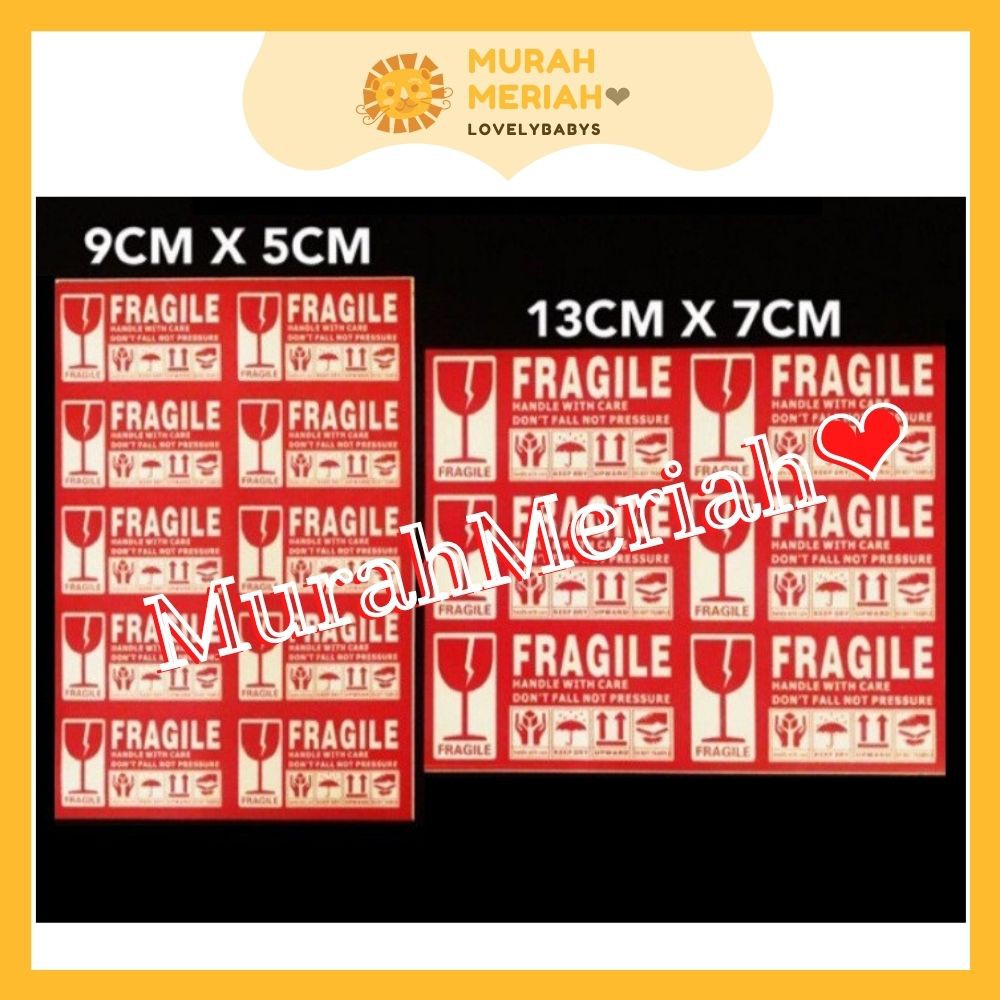 OFFER Harga Borong Fragile Sticker Handle with Care Stiker Mudah Pecah ...