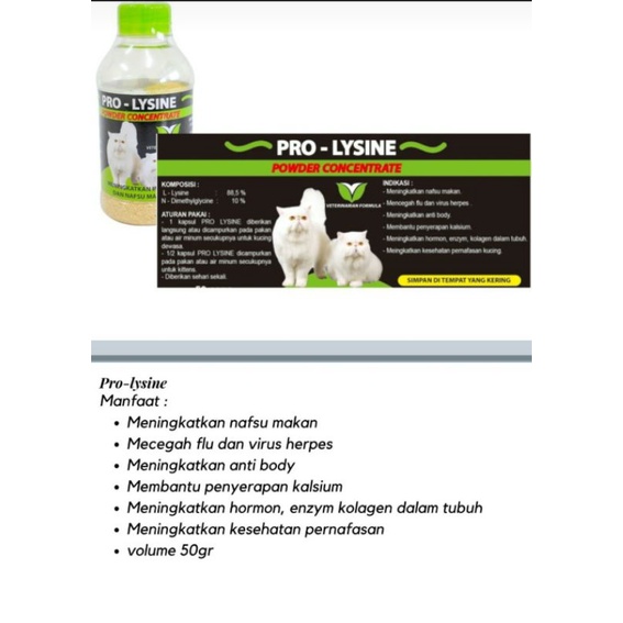 Pro lysine Cat/Appetite vitamin/Immune vitamin | Shopee Malaysia