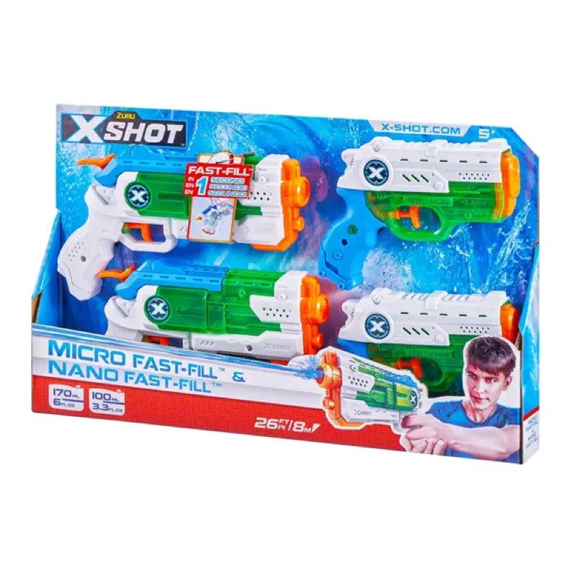 ZURU X-SHOT MIRCO/NANO FAST-FILL WATER BLASTER (56335) | Shopee Malaysia