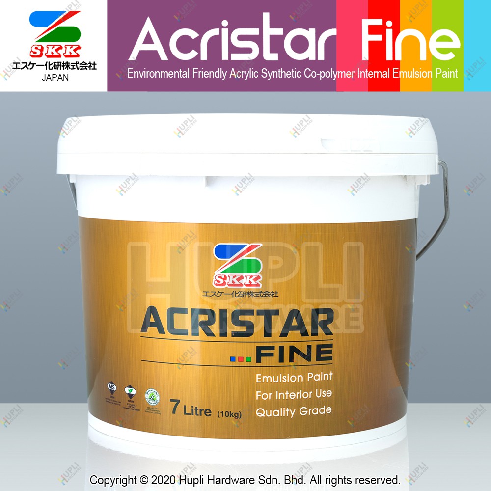 [AF List 2/4] SKK Acristar Fine 7L Emulsion Paint for Interior Decor ...