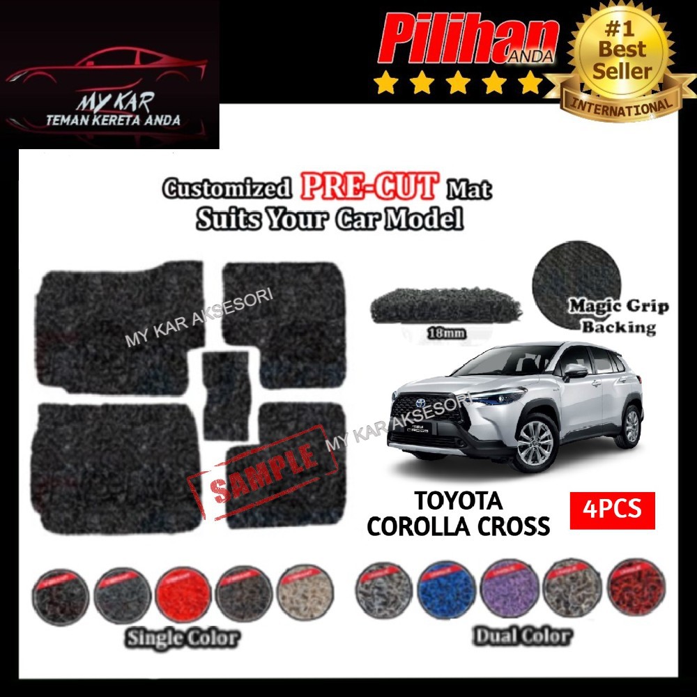 TOYOTA COROLLA CROSS 2021 18MM Magic grip Backing Customized PRE CUT ...
