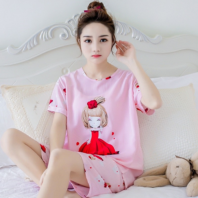 [READY STOCK]Cute Red Princess Cartoon Pyjamas Sleepwear Pants Camisole ...