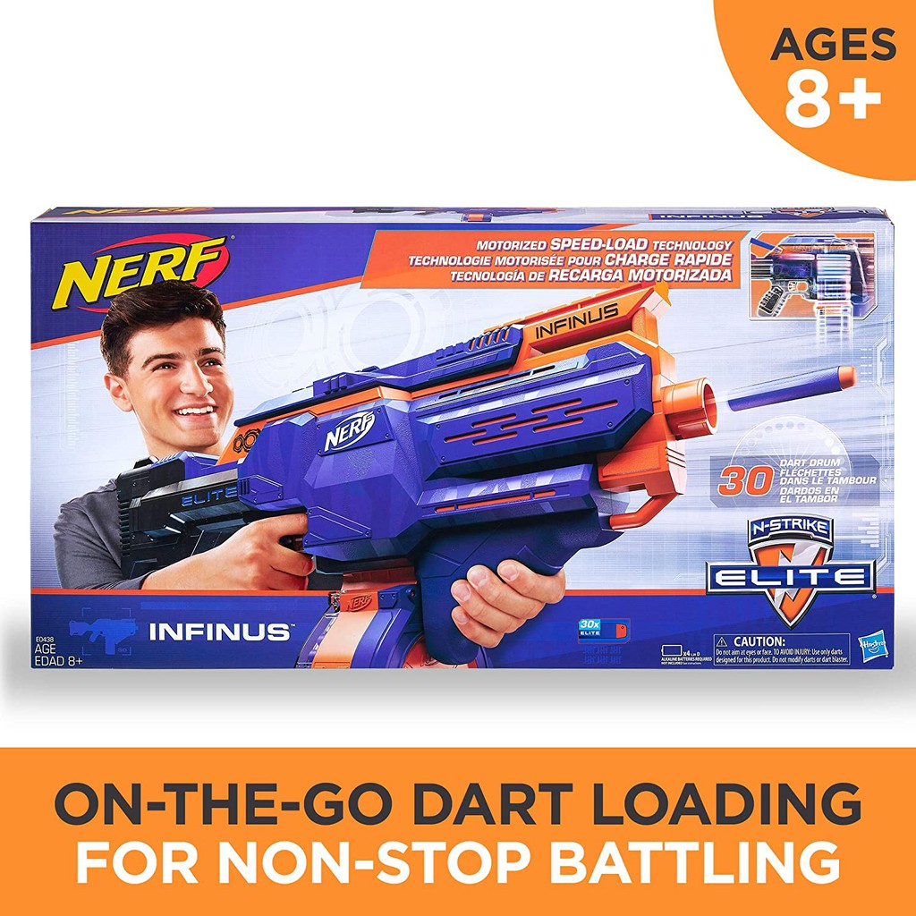 Infinus Nerf N-Strike Elite Toy Motorized Blaster with Speed-Load ...