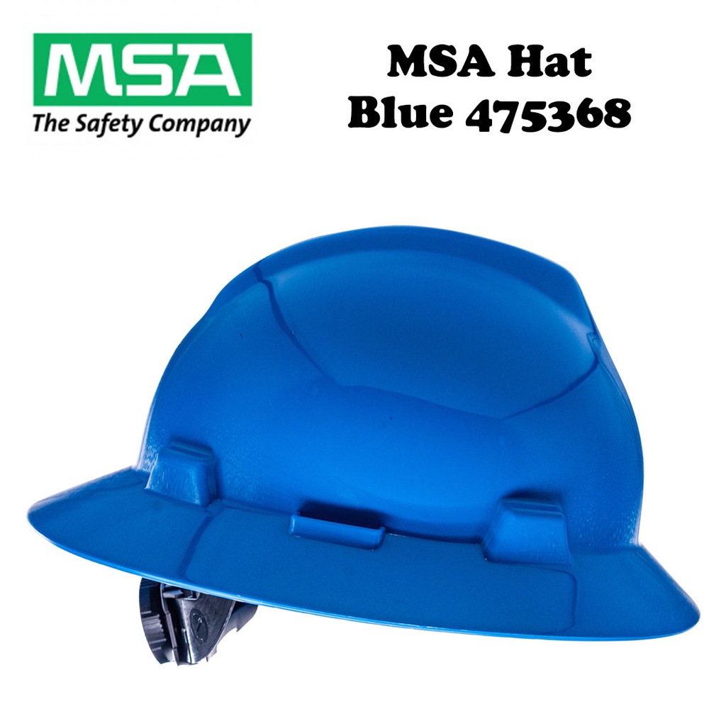 MSA V-Gard Full Brim Hard Hats- Blue 475368 (2022 year) | Shopee Malaysia