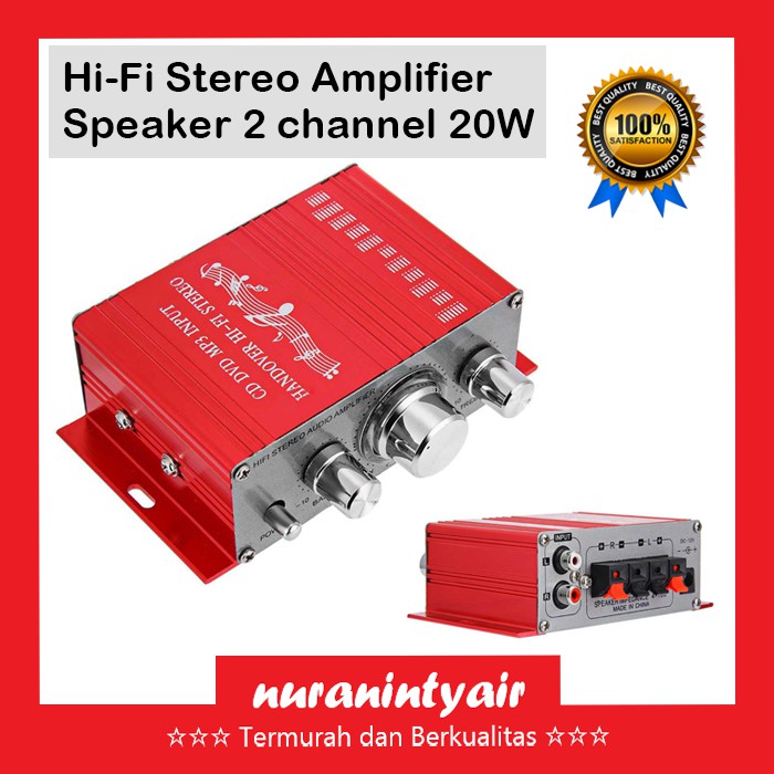 20w Active Speaker Amplifier / Hi-Fi Stereo Speaker Amplifier 2 Channel ...