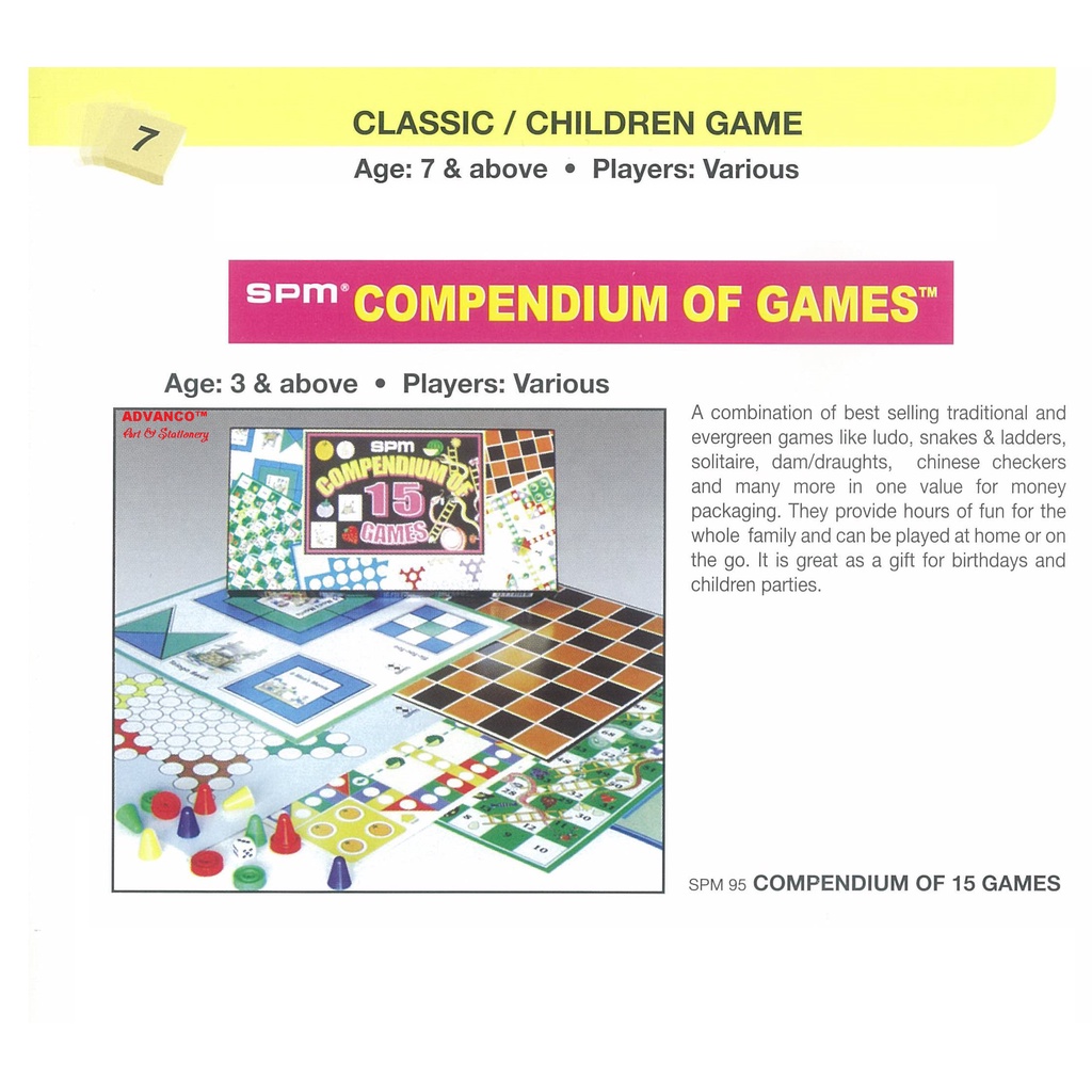 (SPM 95) COMPENDIUM OF 15 GAMES CLASSIC | CHILDREN GAME | Shopee Malaysia