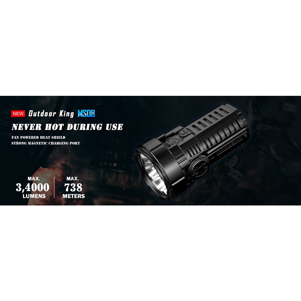 IMALENT MS08 8*CREE XHP70.2 LED 34000 LUMENS 738 METERS 3*21700 ...