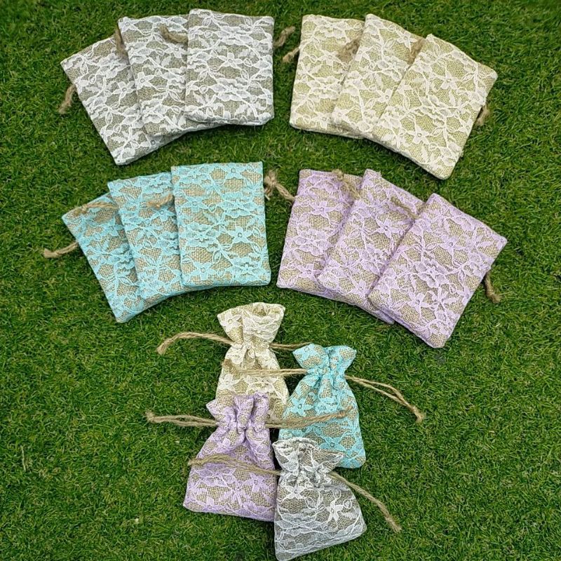 READY STOCK Beg kain guni bunga rampai/ Pouch bunga rampai/BAG UNCANG ...