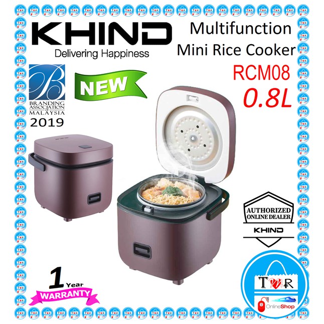 Khind Multifunction Mini Rice Cooker 0.8Liter / Trio RICE COOKER TJC ...