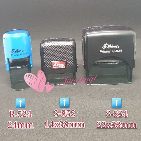 SHINY (S-R524/R542/S-844/S-852/INK PAD) CUSTOMIZED LOGO/TEXT RUBBER STAMP CHOP SELF-INKING ...