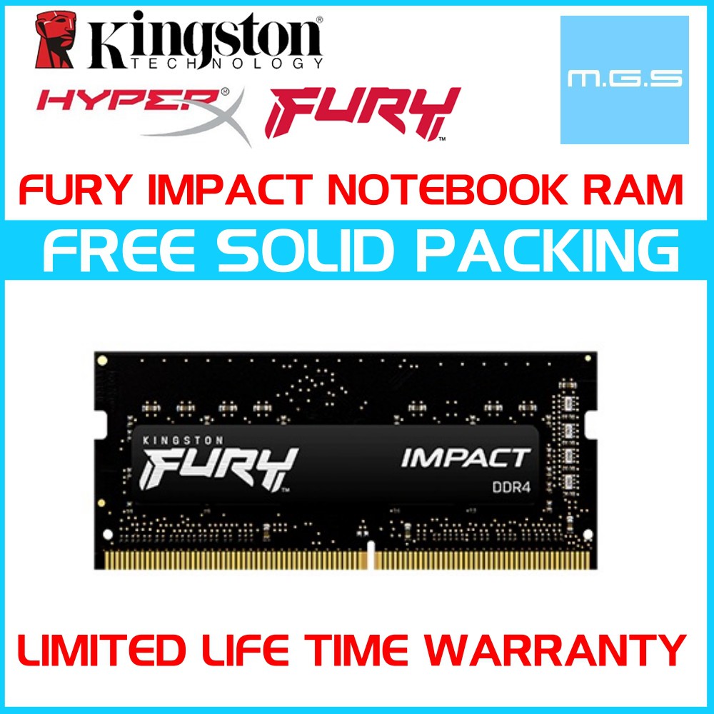 KINGSTON RAM HYPERX FURY IMPACT RAM NOTEBOOK RAM DDR4 4GB/8GB/16GB 2400/2666/2933/3200Mhz SODIMM ...