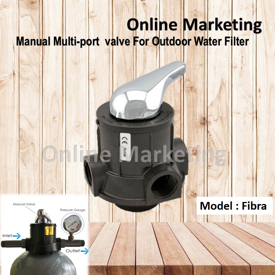 Manual Multi-port Valve Black Head or Steel For Outdoor Sand Water ...