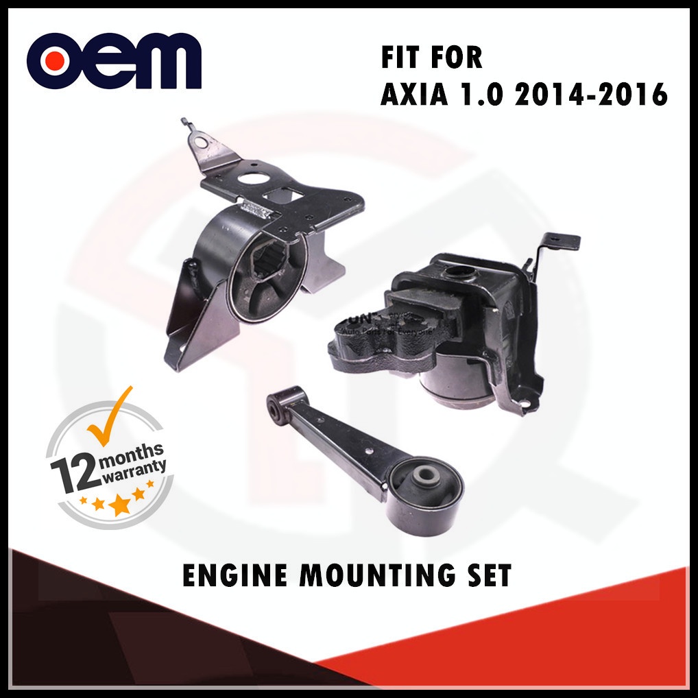 PERODUA AXIA 1.0 2014-2016 (AUTO) ENGINE MOUNTING SET (3 PIECE) (12 ...