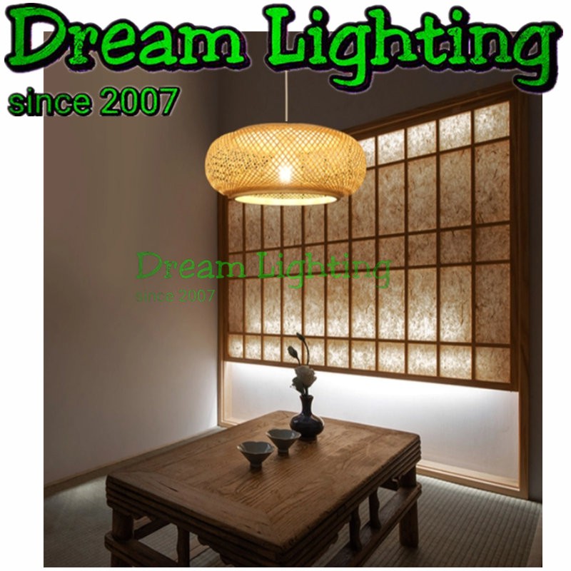 Dream Lighting Muji Rattan Lamp Japanese Bamboo Pendant Lights Lampu ...