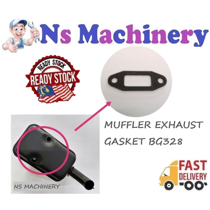 BG328 Muffler Exhaust Gasket Brush Cutter Mesin Rumput Ogawa Victa ...