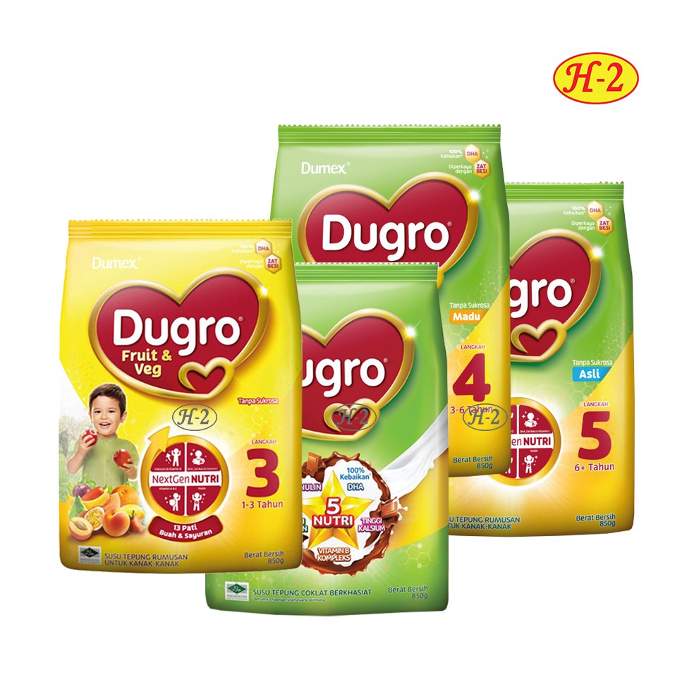 Dumex Dugro Milk Formula Step 3 / 4 / 5 / Flavour Asli / Honey / Fruit ...